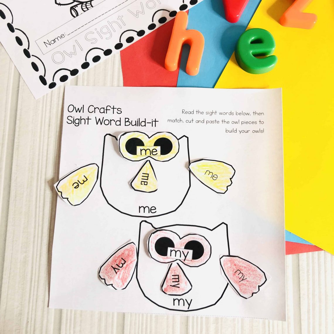 Owl Free Sight Word Worksheets - Effortless Owl Crafts for Teachers