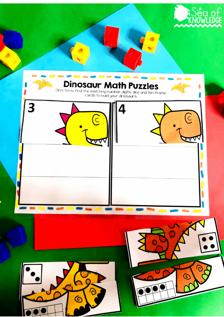 Hands-on Dinosaur Activity Sheets Busy Book Printables