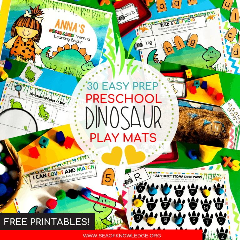 Hands-on Dinosaur Activity Sheets Busy Book Printables