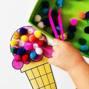 Educational Arts and Crafts for kids Fine Motor Ice Cream Cones - Sea ...