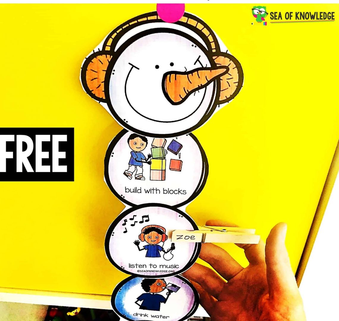 Calm Down Snowman Feelings Chart Great Way to Help Kids Deal with Emotions