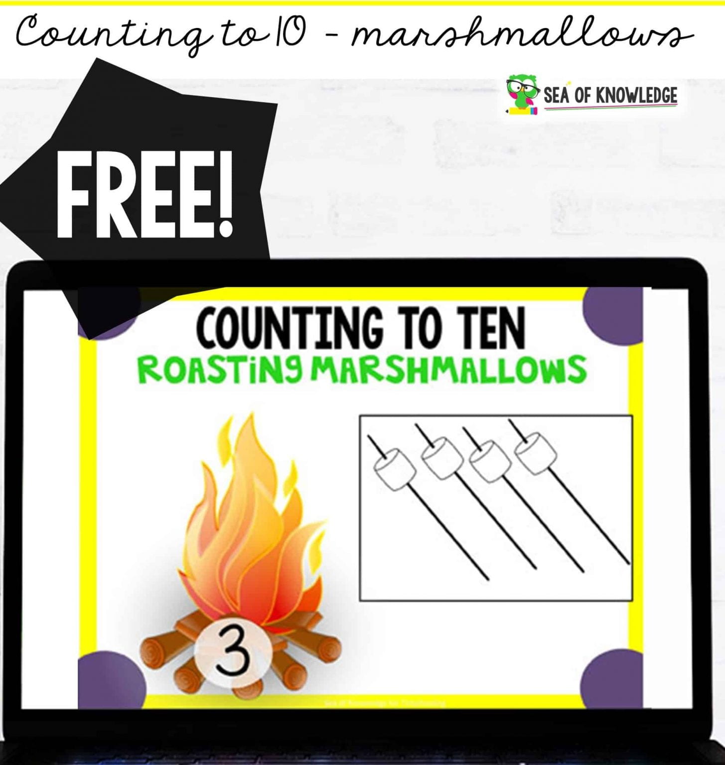 Counting to 10 Marshmallow Roast Boom Digital - Sea of Knowledge