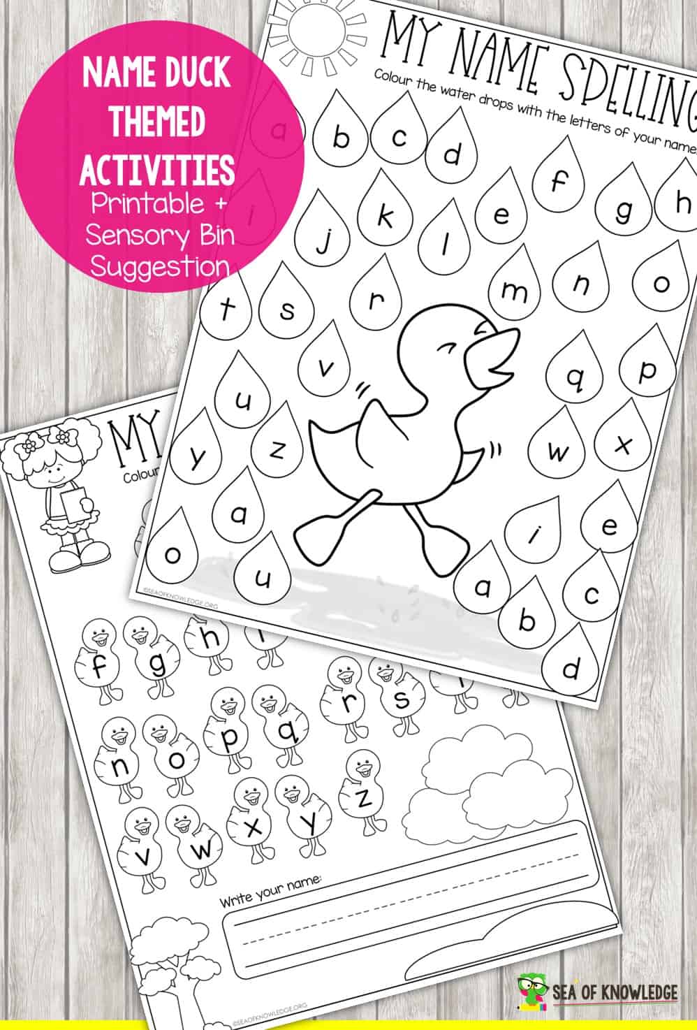 Printable Activities for Homeschool Preschool - Sea of Knowledge