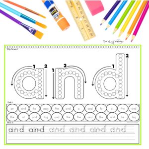 Q tip Painting Template Bundle PDF Sight Words A Fine Motor Activity