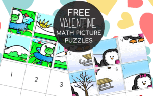 Valentine Printable Math Puzzles - FREE and EASY to Differentiate!