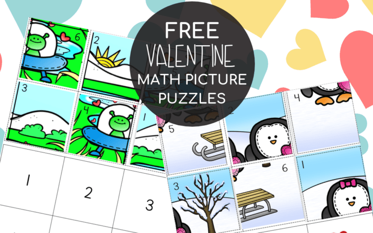 Valentine Printable Math Puzzles - FREE and EASY to Differentiate!