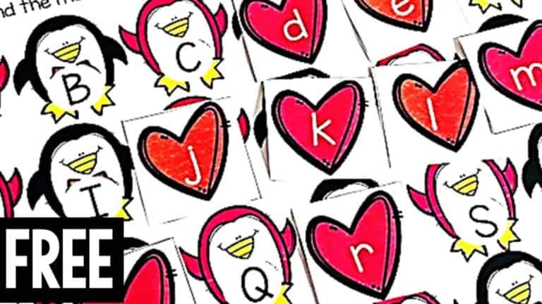 Valentine Alphabet Match Busy Book