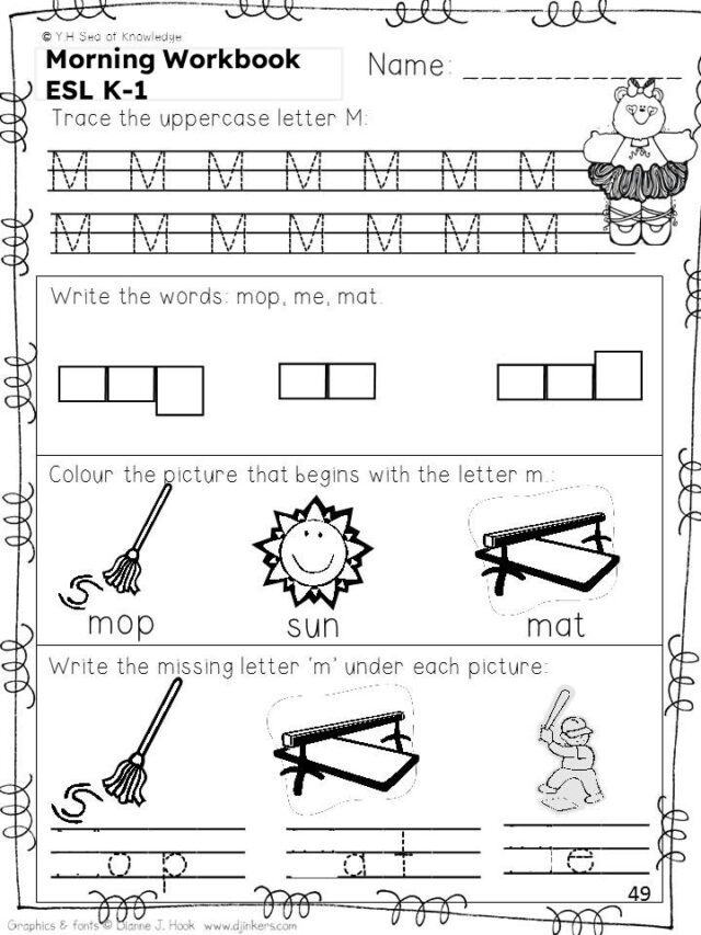 Engaging Morning Work First Grade ESL Workbooks: FREE copy!