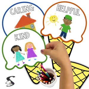 Activities on Friendship for Preschoolers + Free Ice Cream Craft