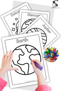 Fun Planets Coloring Pages for Toddlers and Preschool
