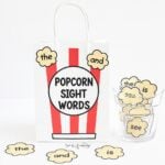 Popcorn Words Printable – Fun Kindergarten Sight Word Game