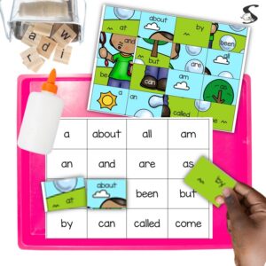 7 Printable Sight Word Activities for Home Picture Puzzles for Bubble Day