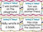 5 Engaging Tattling VS Telling Printable PDF Worksheets for Kids