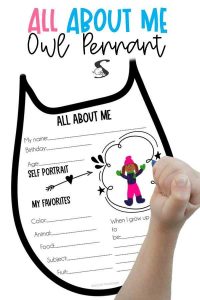 Owl About Me Poster Fun Pennant Template