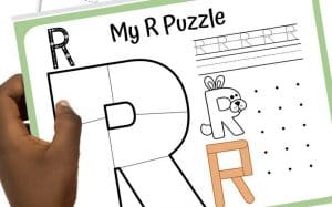 Hands-on R Words Kindergarten Letter Puzzles and Worksheets