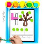 Free Playdough Number Mats Fall Tree Theme