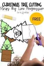 Free Cutting Worksheets for Fine Motor Skills PDF Christmas Tree