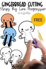 Cutting Strips by Line Progression Gingerbread Theme