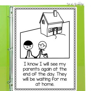 Separation Anxiety Social Story Printable Book + Editable Behavior ...