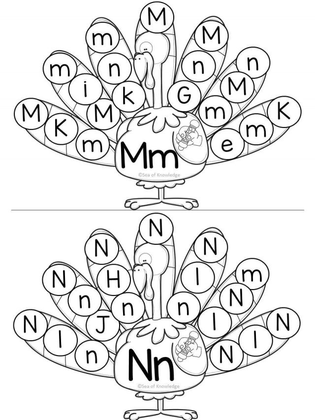 Thanksgiving Do a Dot Printables Do a Dot Turkey