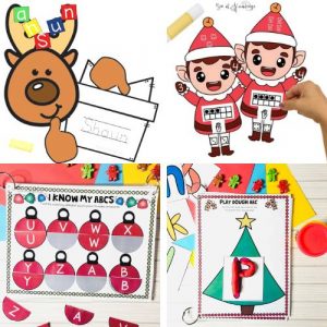 Printable Name Tracing Reindeer Christmas Craft