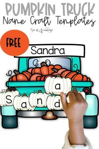 Pumpkin Name Craft Printable Templates
