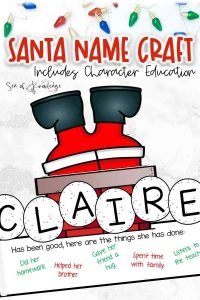 Christmas Name Tracing Craft [Character Education]