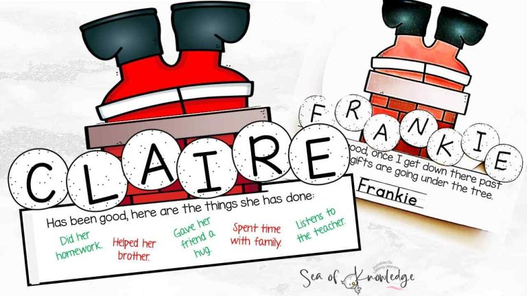 Christmas Name Tracing Craft [Character Education]