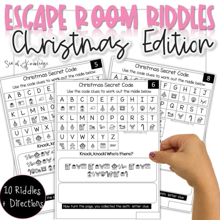 Christmas Riddles for Kids Printable Escape Room Tasks