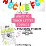 How to teach letter sounds to struggling students [Free Downloads and ...