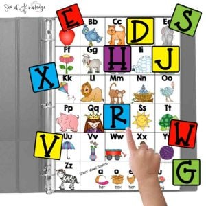 Simple Alphabet Chart Printable [with matching letter tiles]