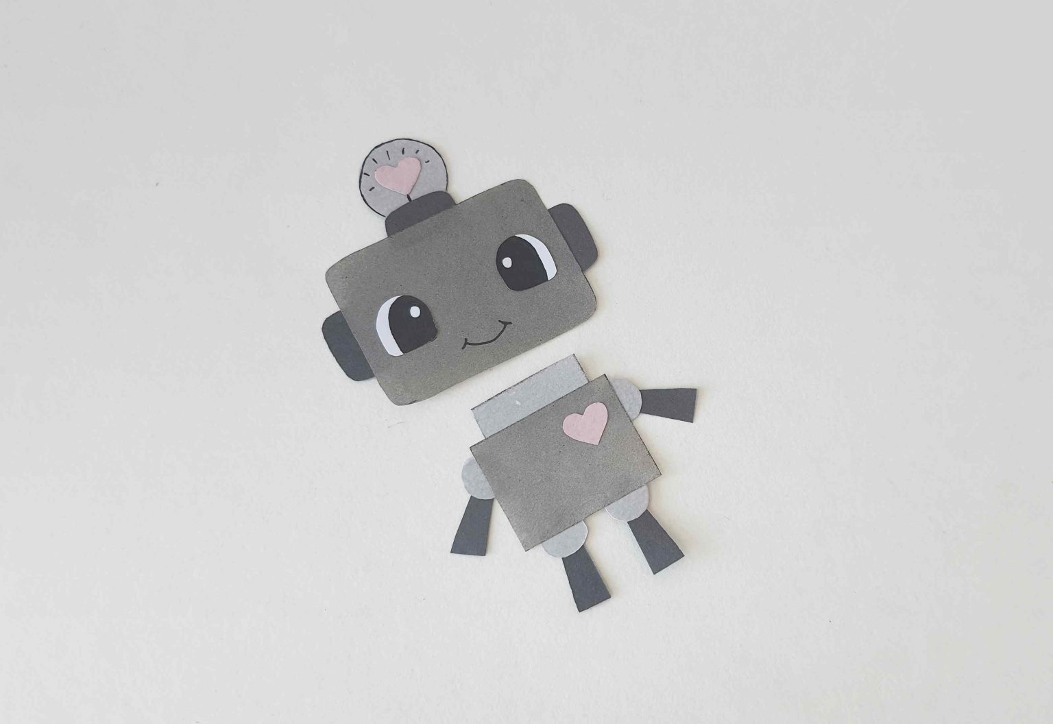 Craft Robot Template [Valentine Paper Craft Pdf]