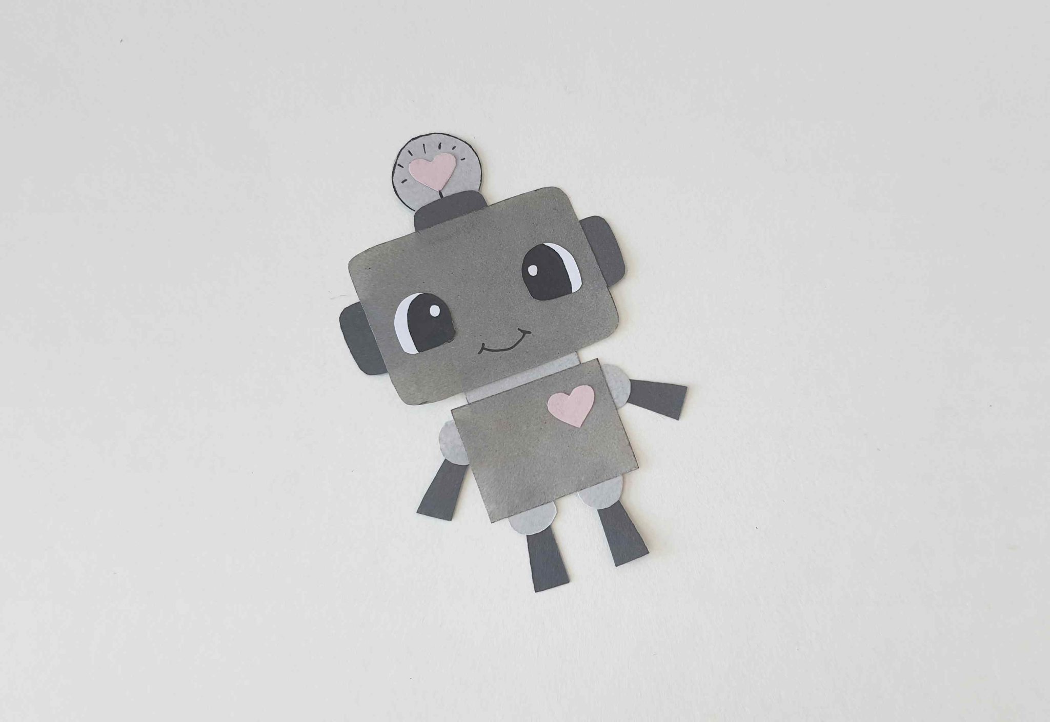 Craft Robot Template [Valentine Paper Craft Pdf]