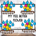 Coping Skills Bulletin Board [Feel Better Flower Craft Preschool]