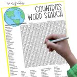 Countries Word Search Printable PDF