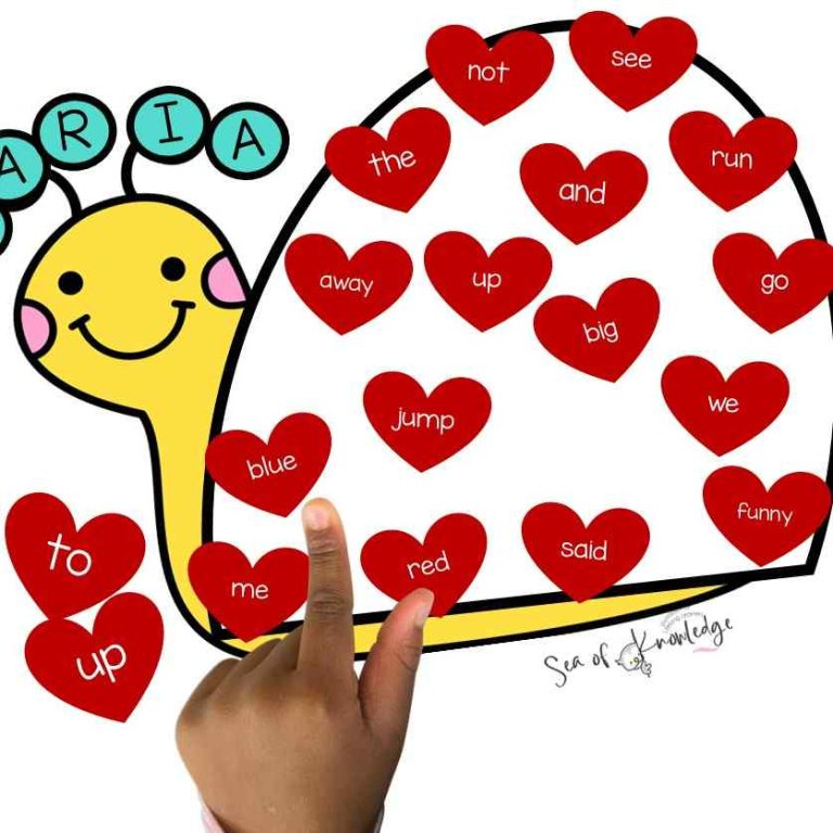 Valentine Sight Word Activities [Printable Snail Craft]