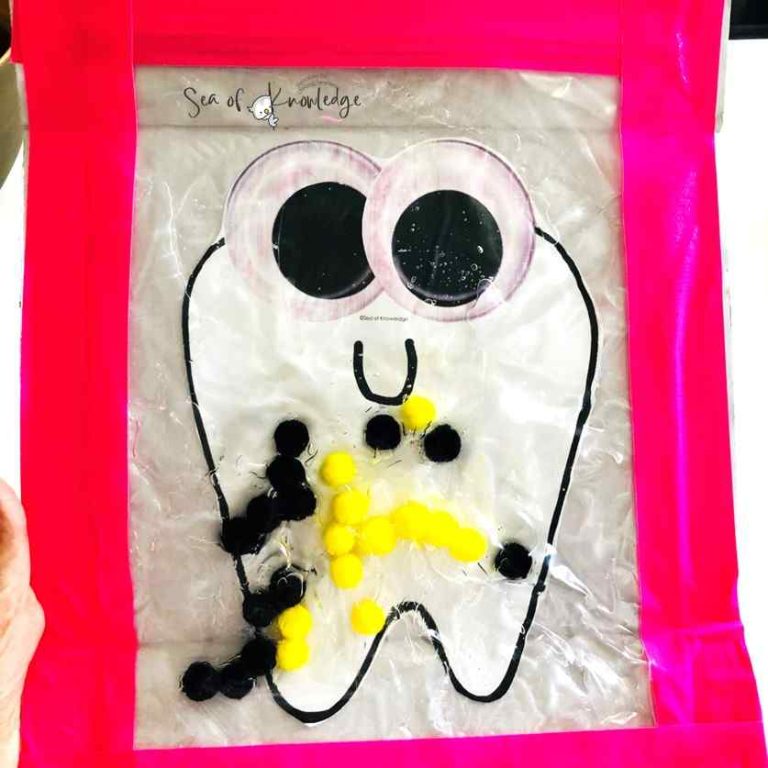 Sensory Activities for Dental Health [Cute Tooth Floss Game]