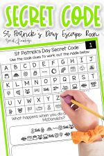 St Patrick's Day Escape Room Secret Code Worksheets