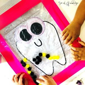 Sensory Activities for Dental Health [Cute Tooth Floss Game]