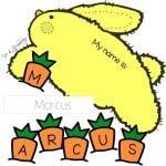Simple Bunny Craft Printable [Cut and Paste Template]