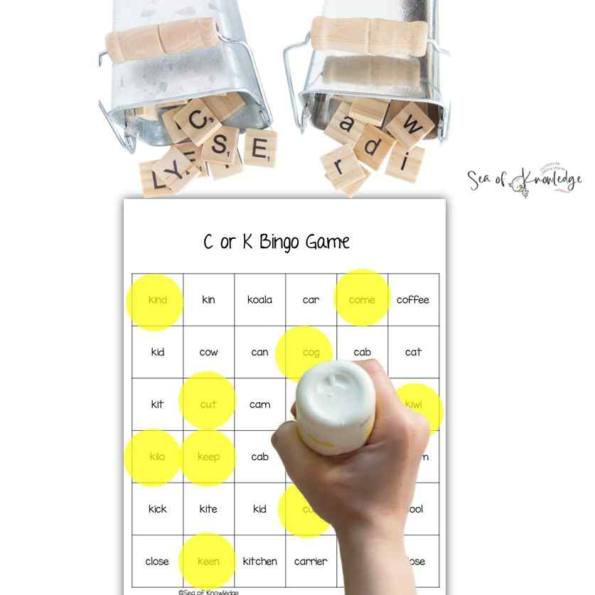 When To Use C Or K Spelling Rule Poster And Bingo Game