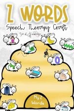 Z Words Speech Therapy Buzzing Bee Craft