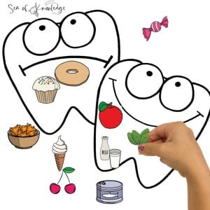 10 Epic Dental Health Preschool Crafts [Printable Sorting Craft]