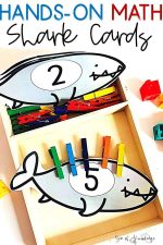 Sharks Number Counting Cards Fine Motor Twist
