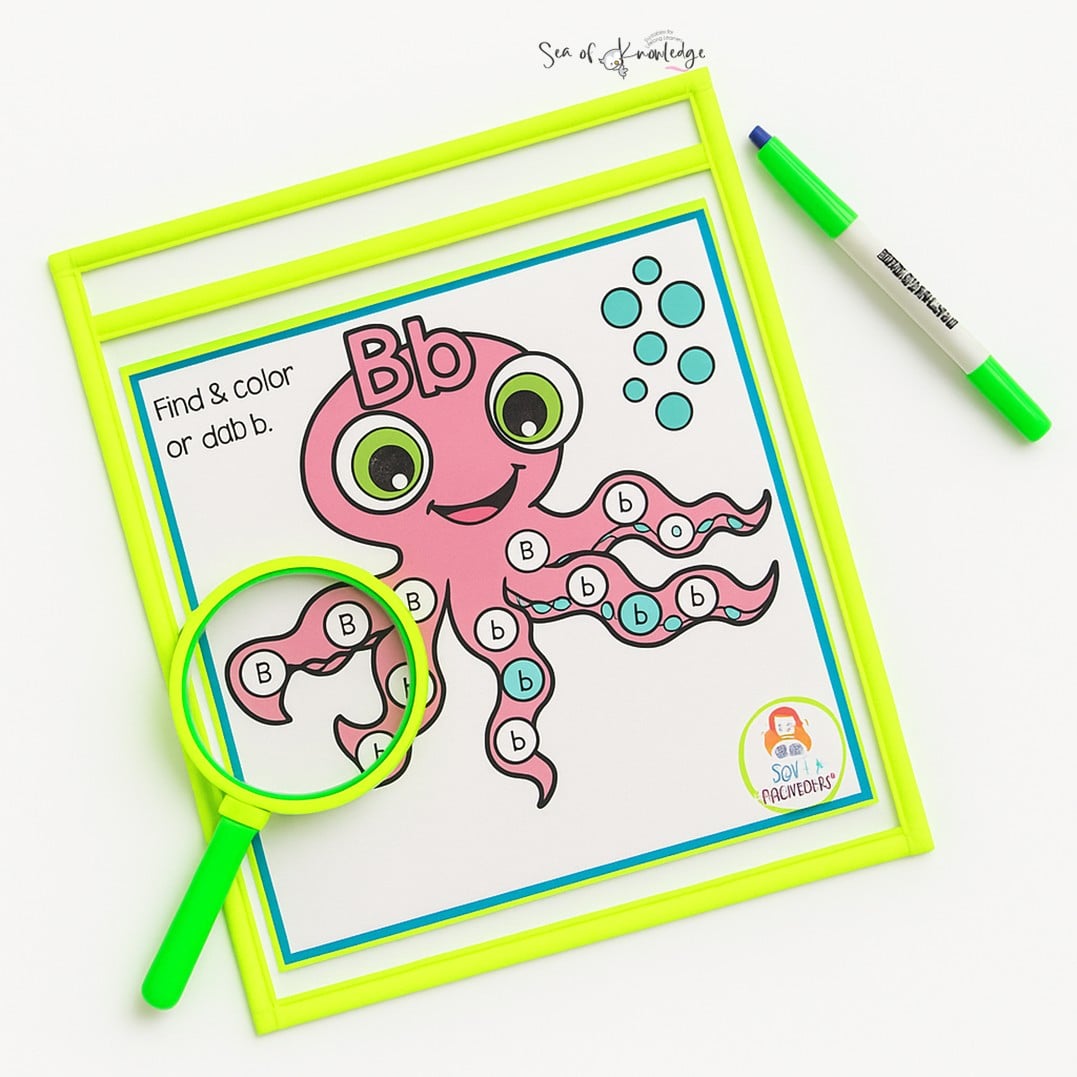 I Spy Letters Printable Under the Sea