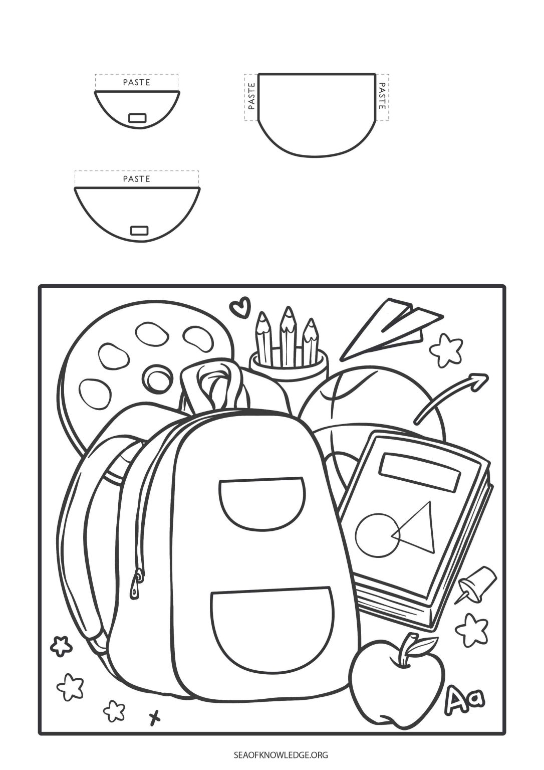 Back to School 3D Coloring Pages: Free Printable Set for Fun and Learning