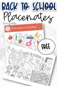 Kids Placemats Engaging Back-to-School Fun: Free Download Printable