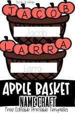 Apple Name Craft Printable for Kids: Free Editable Printable Template ...
