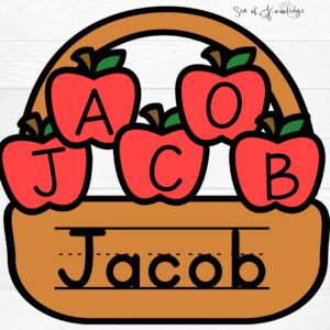 The Viral Apple Name Craft Printable for Kids: Free Editable Template