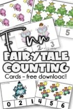 Counting Fairytale Cards Printable: Cute Ideas for Learning Counting Skills